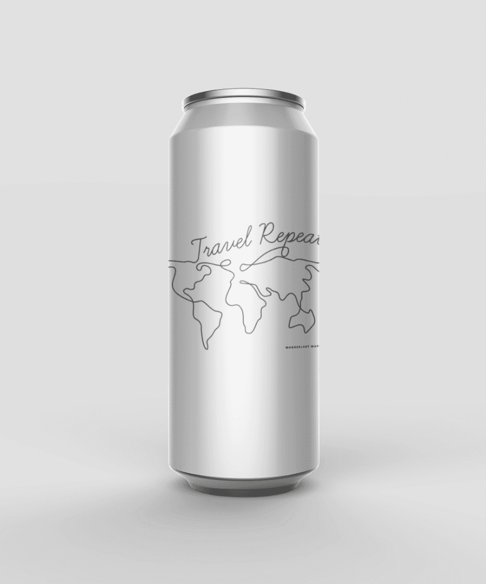 Termo Lata Travel Repeat – Wanderlust Maps