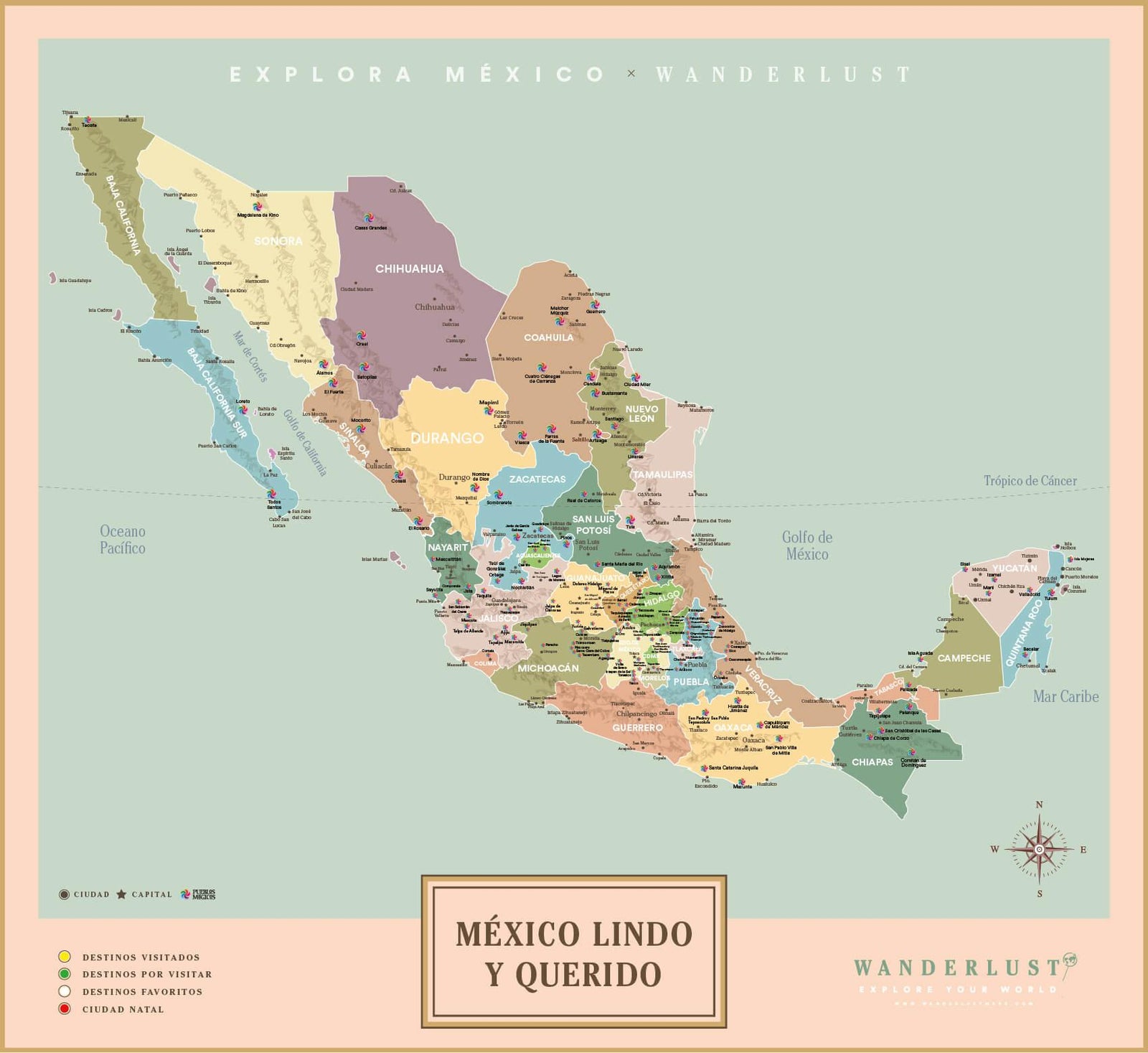 Mapas De Mexico Con Nombres