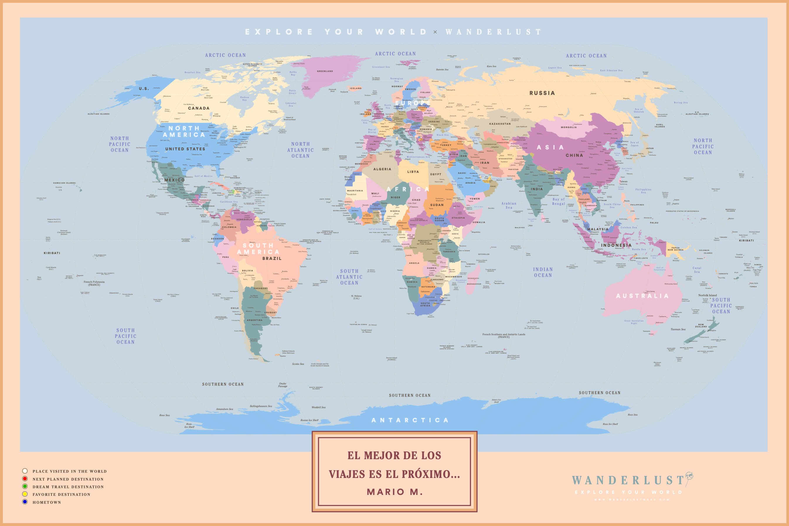 Mapas Mundo Personalizados – Wanderlust Maps
