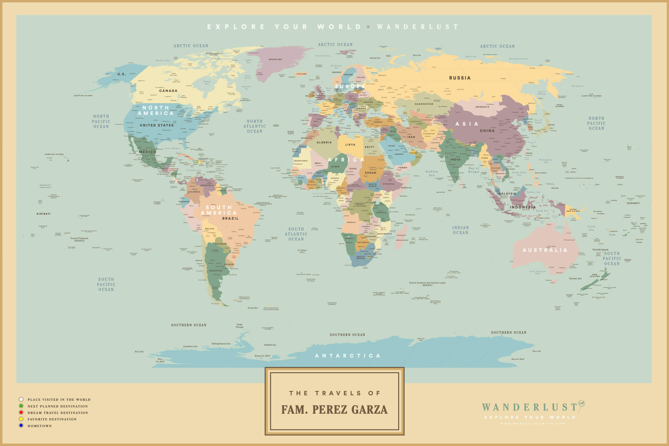 Mapas Mundo Personalizados – Wanderlust Maps